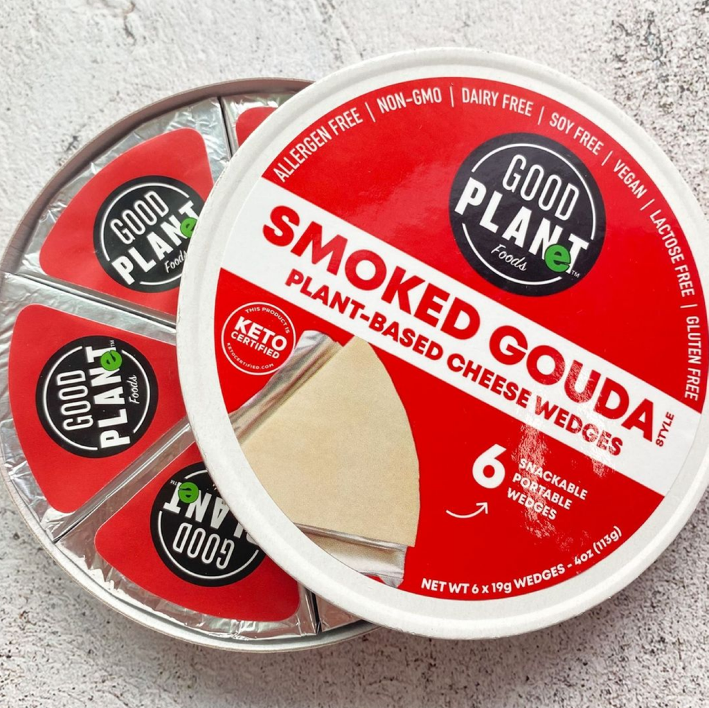 Plant-Based Smoked Gouda Cheese Wedges | Soledist Landing Plant-Based Smoked Gouda Cheese Wedges | Soledist Landing